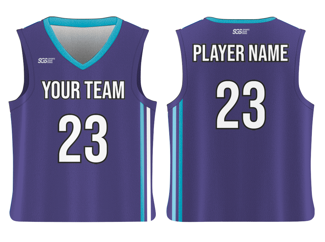 Custom Casual Blue White Lines Adult Youth Unisex Basketball Jerseys ...